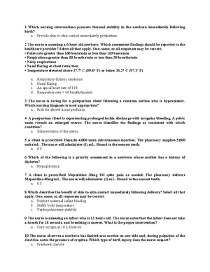 Apgar Questions Quiz Nclex - APGAR Questions Quiz NCLEX This quiz will ...