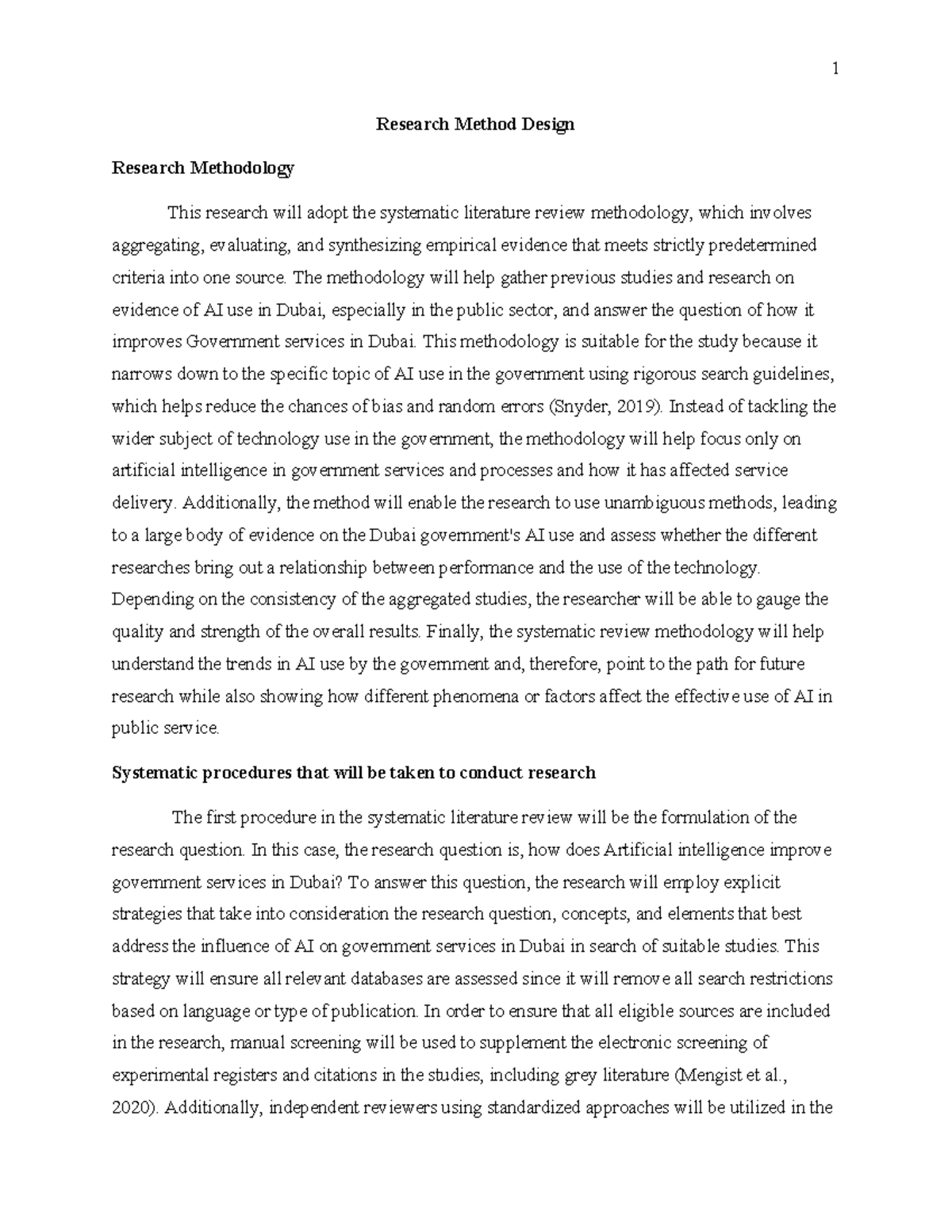 Research Method design - Research Method Design Research Methodology ...