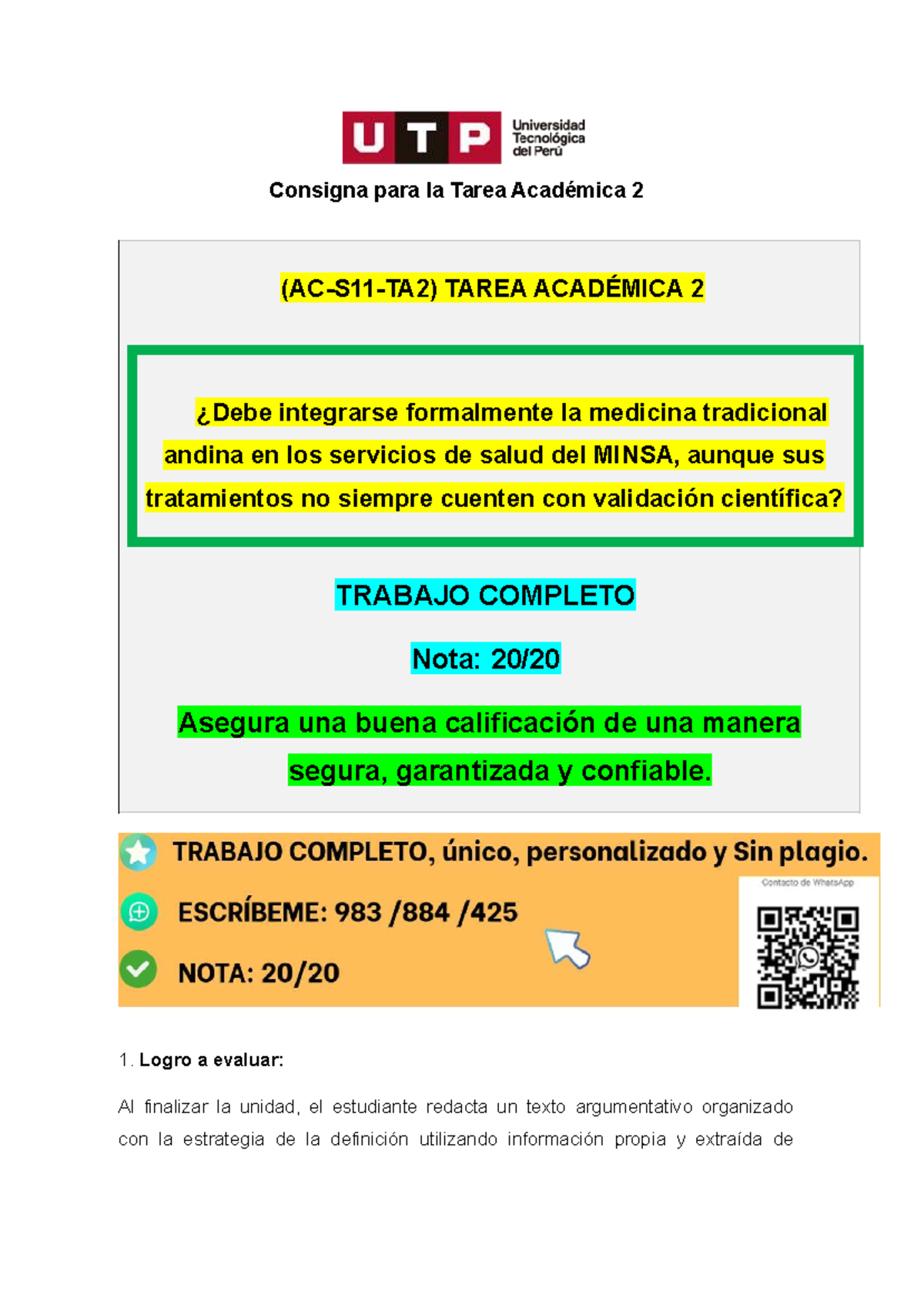 TAREA ACADÉMICA 2 cyrt - Integración de Medicina Tradicional Andina en ...
