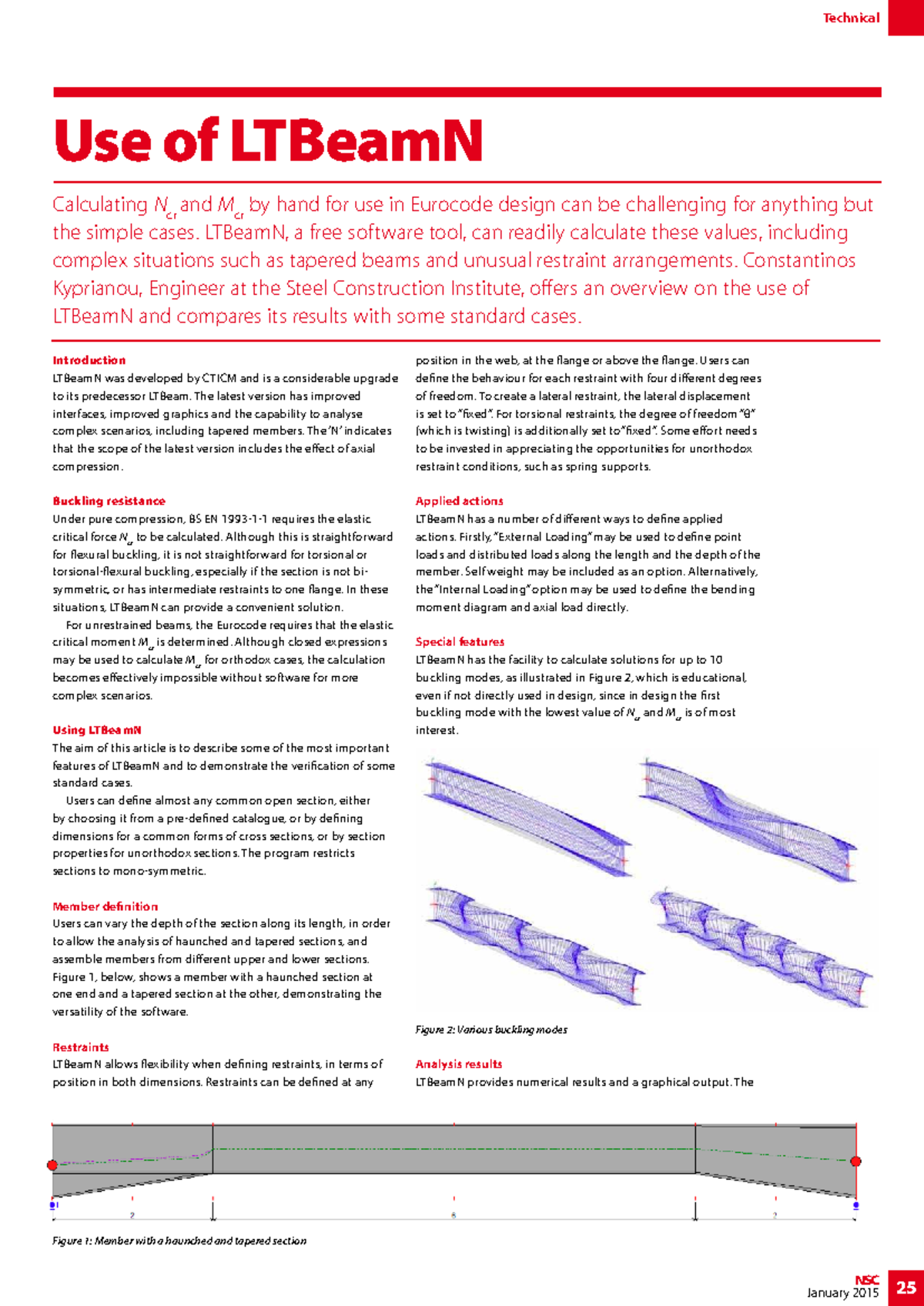 Technical Overview of LTBeamN for Eurocode Design (NSC Jan 15 ...