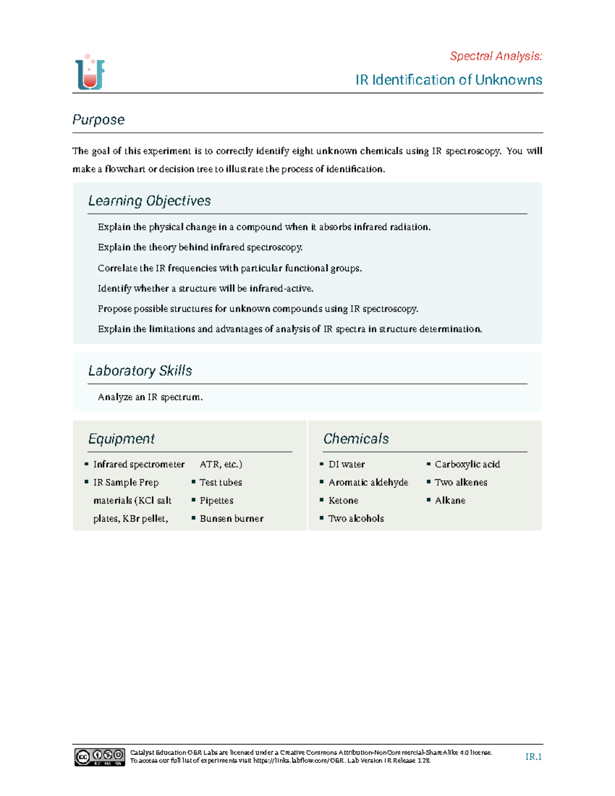 Lab 6 - Ochem - Organic Chem 1: IR Identification of Unknown Compounds - Studocu