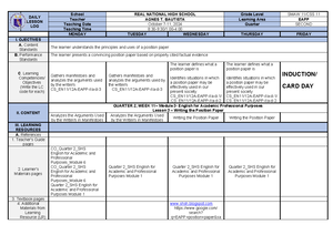 Parts of Lesson Plans - Parts of Lesson Plans Objectives/Goals: Defines ...