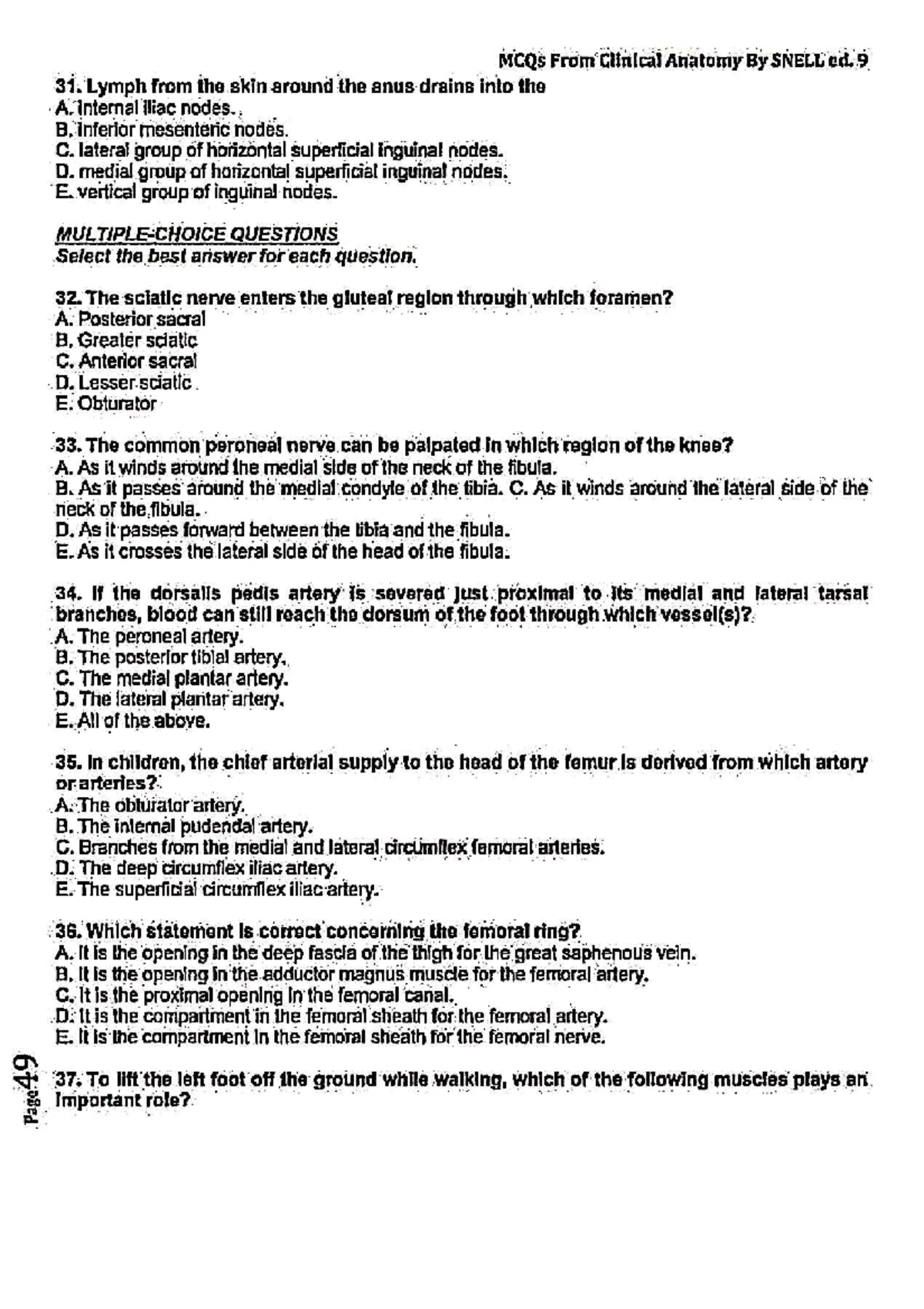 Quiz378 92 - MCQs on Clinical Anatomy Related to Rectouterine Pouch ...