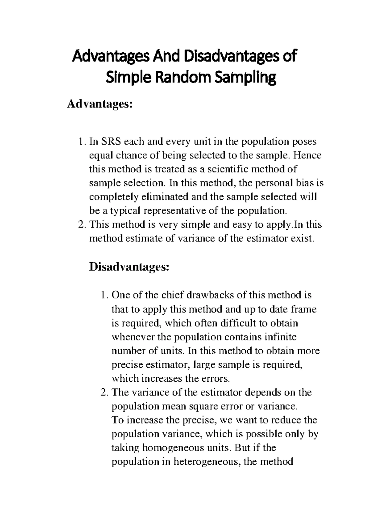 Lottery method for selecting simple random sampling - Lottery Method It ...