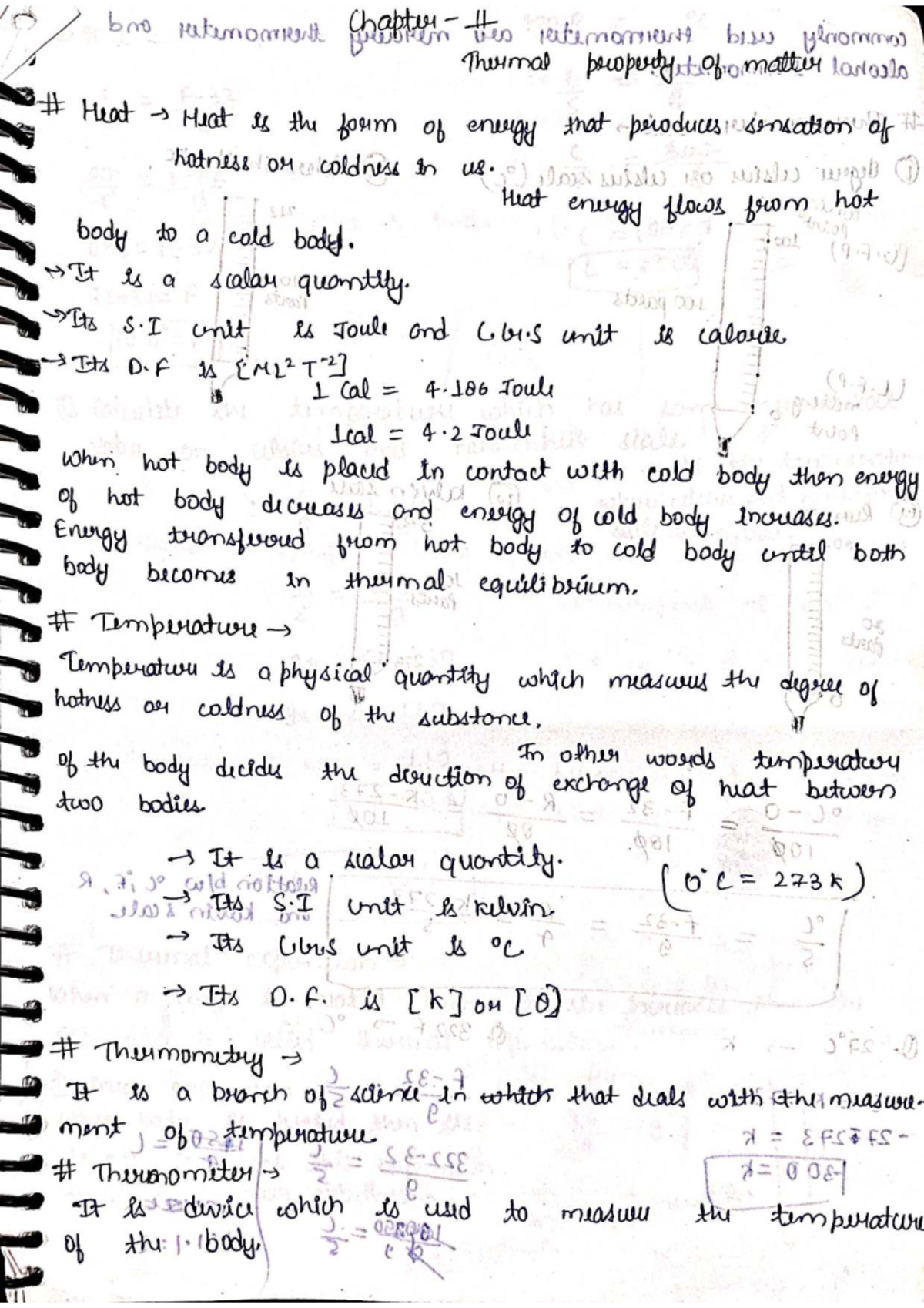 Thermal Properties of Matter - Chapter Notes (PHY 130) - Studocu