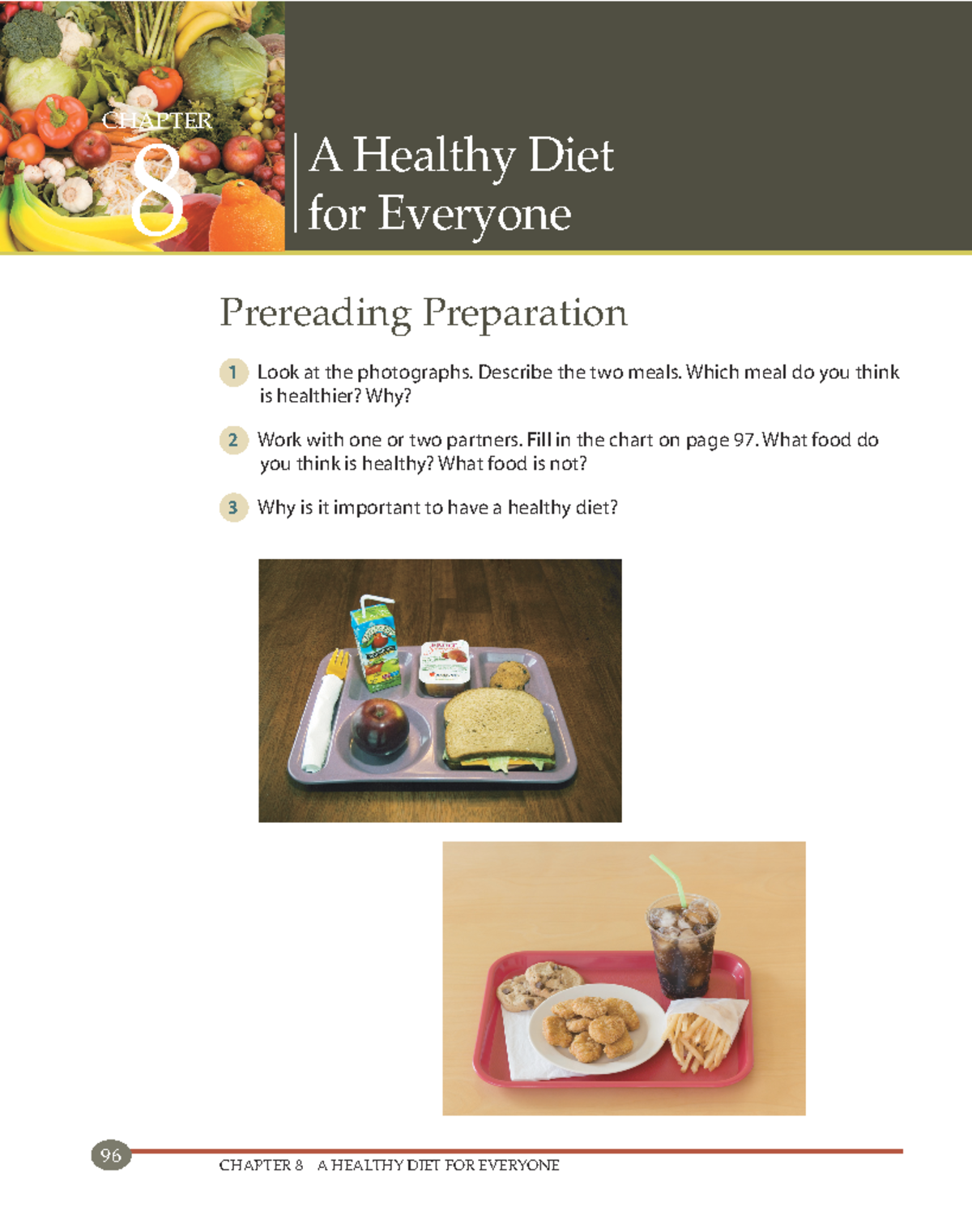 University English FOR Today: A Healthy Diet - Unit 8 Overview - Studocu