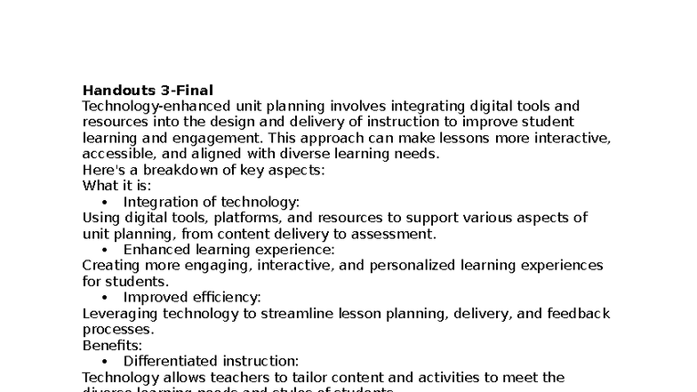 Handouts-3-Final: Integrating Technology in Unit Planning for Enhanced ...