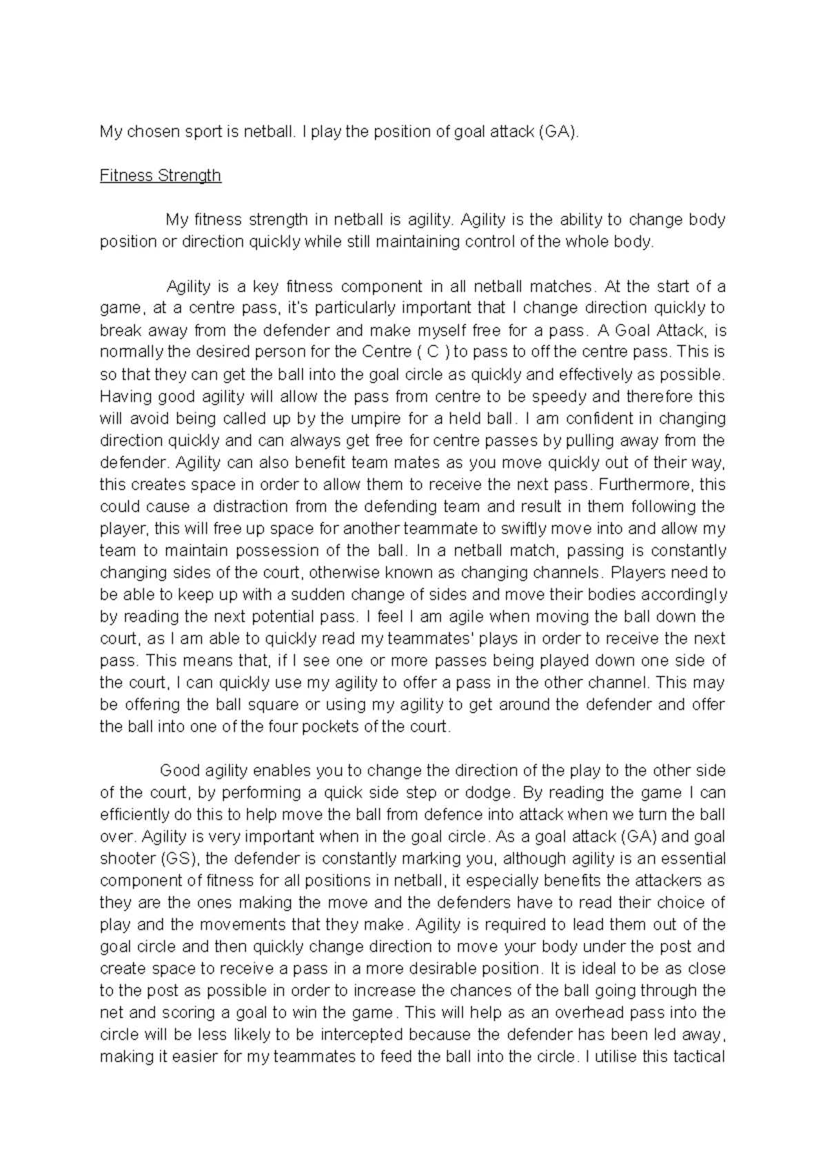 OCR GCSE PE Coursework Exemplar (Cricket) - Name ...