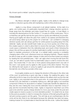 PE GCSE Coursework 1 - Centre No: 10254 Course Code: 8582/C Component ...