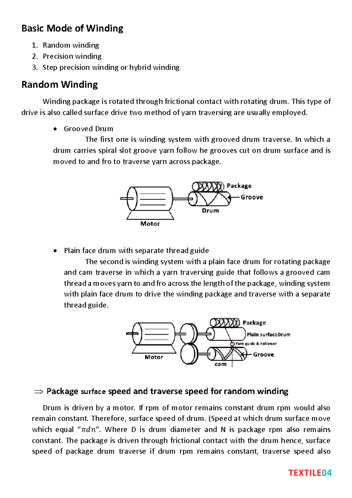 Basic mode of winding or types - Basic Mode of Winding Random winding ...