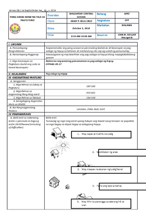 DLP-pictograph - Detailed Lesson Plan - LESSON EXEMPLAR School Dela Paz ...
