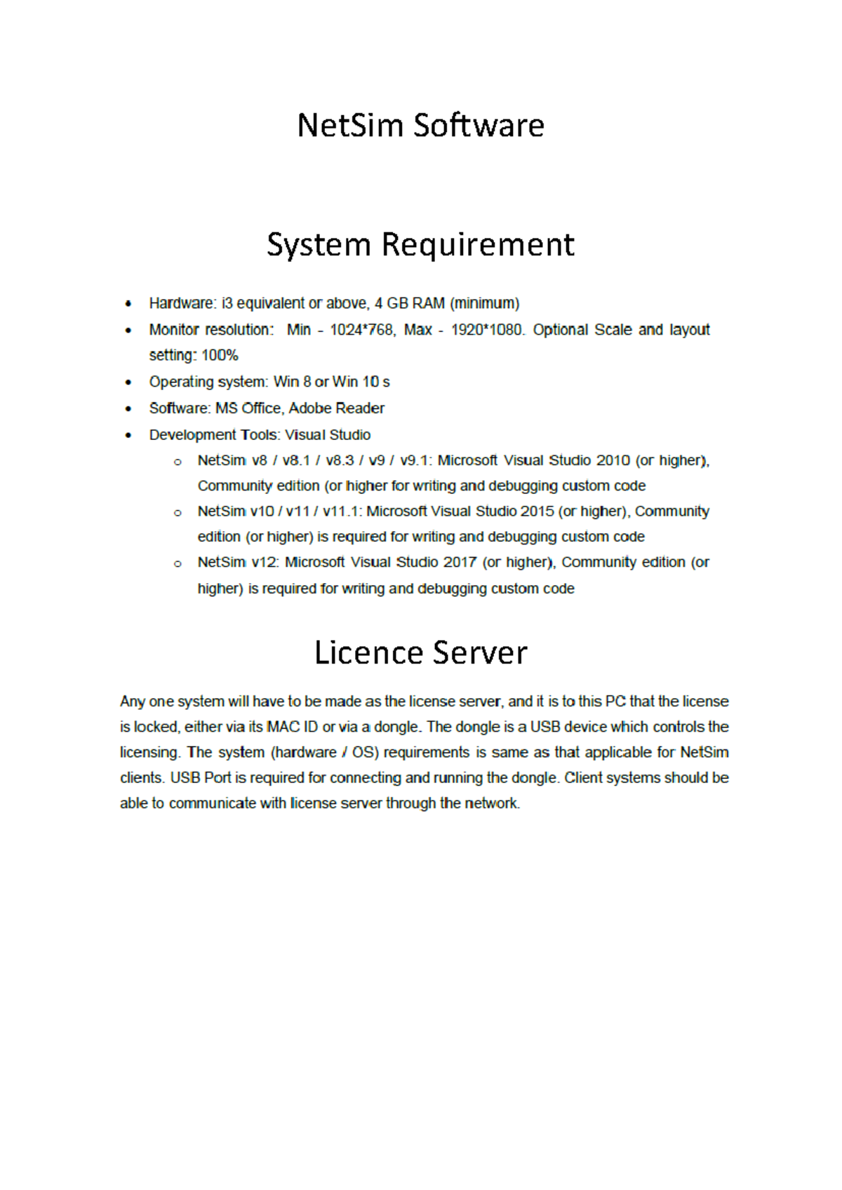 NetSim Software System Requirements and Overview for Networks - Studocu