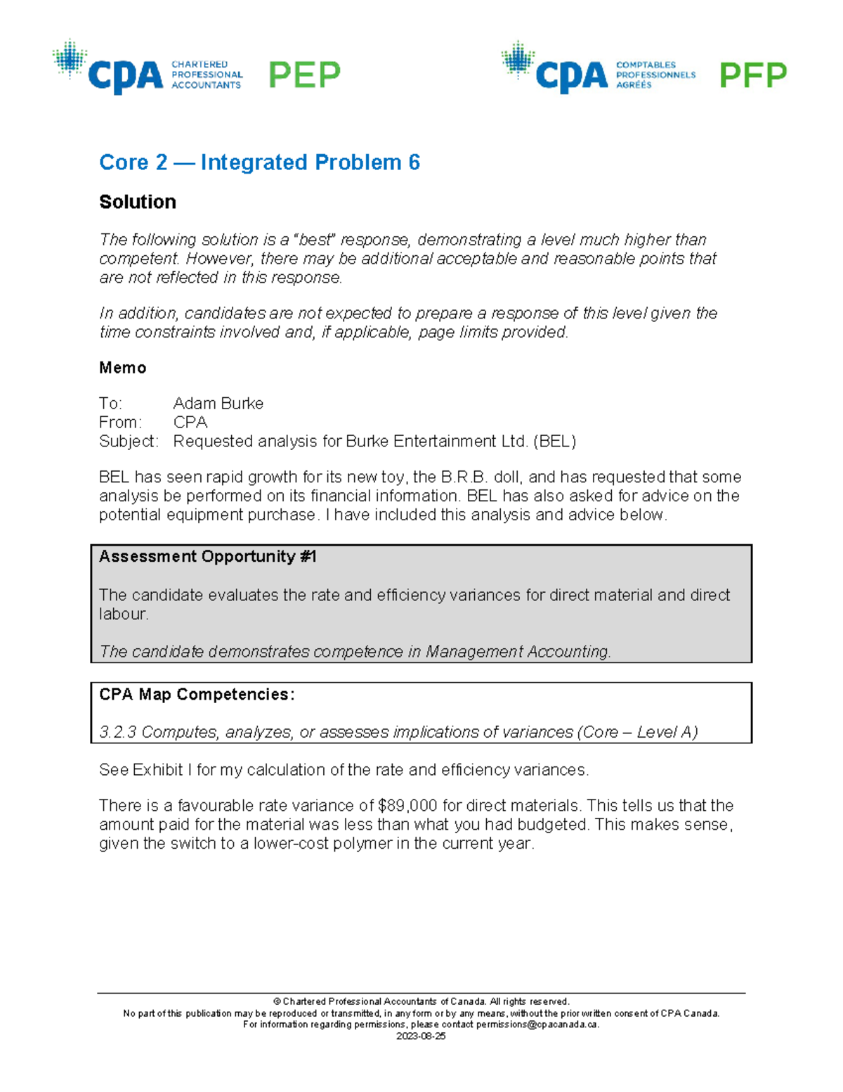 Core 2 Integrated Problem 6 Analysis & Recommendations - Studocu