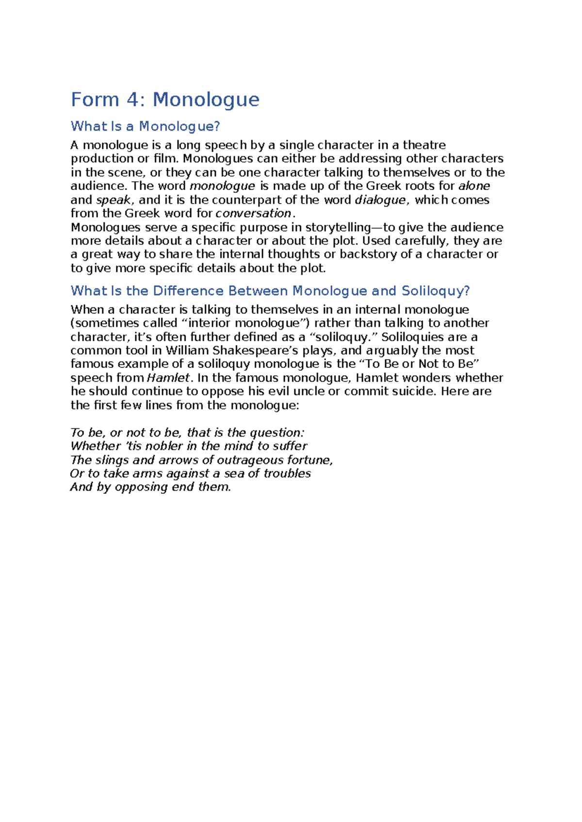 Mentor Text 3 - Monologue Insights: Meyne Wyatt's "Q + A" Analysis ...