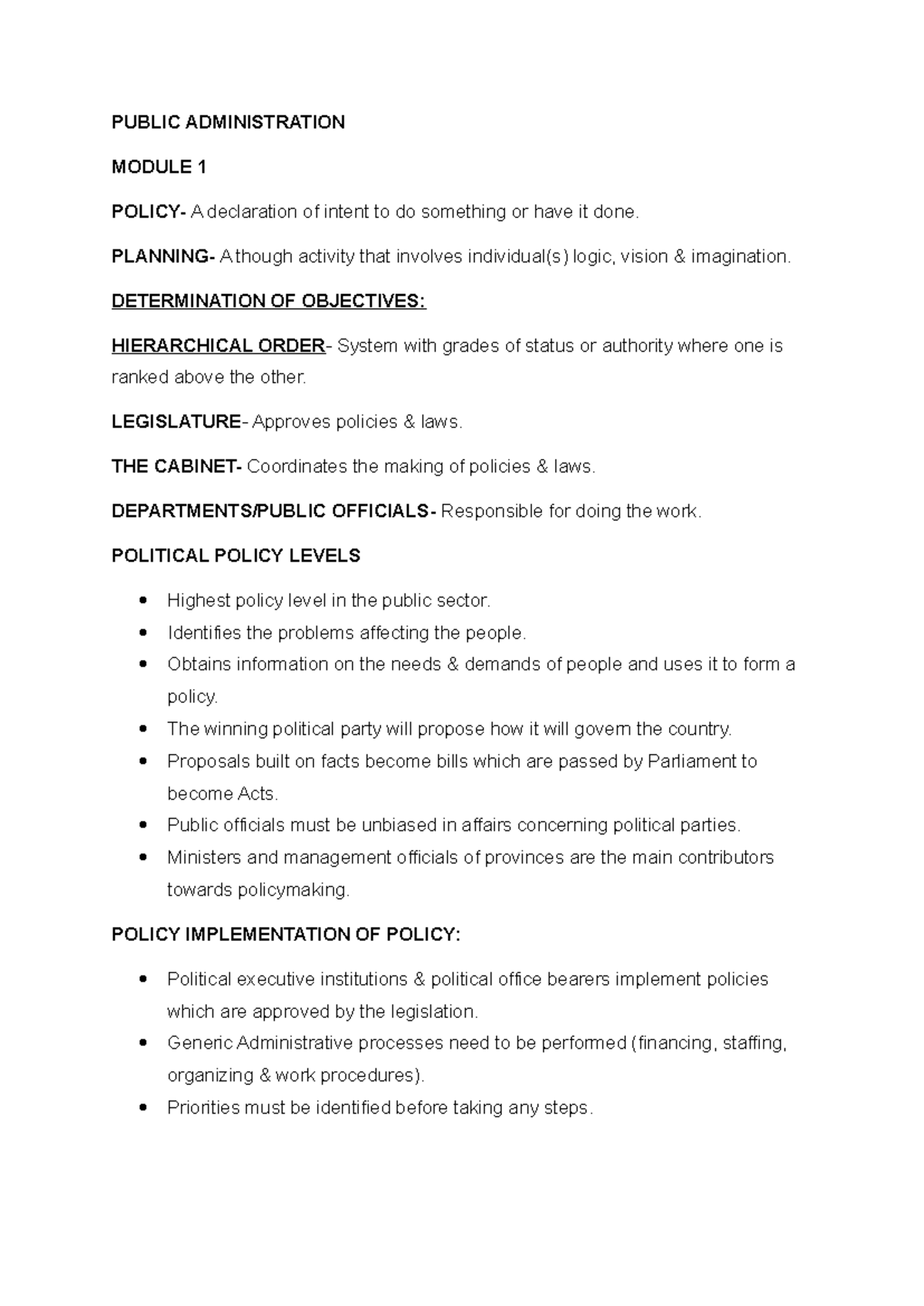 Public Administration N5: Comprehensive Study Notes and Insights - Studocu