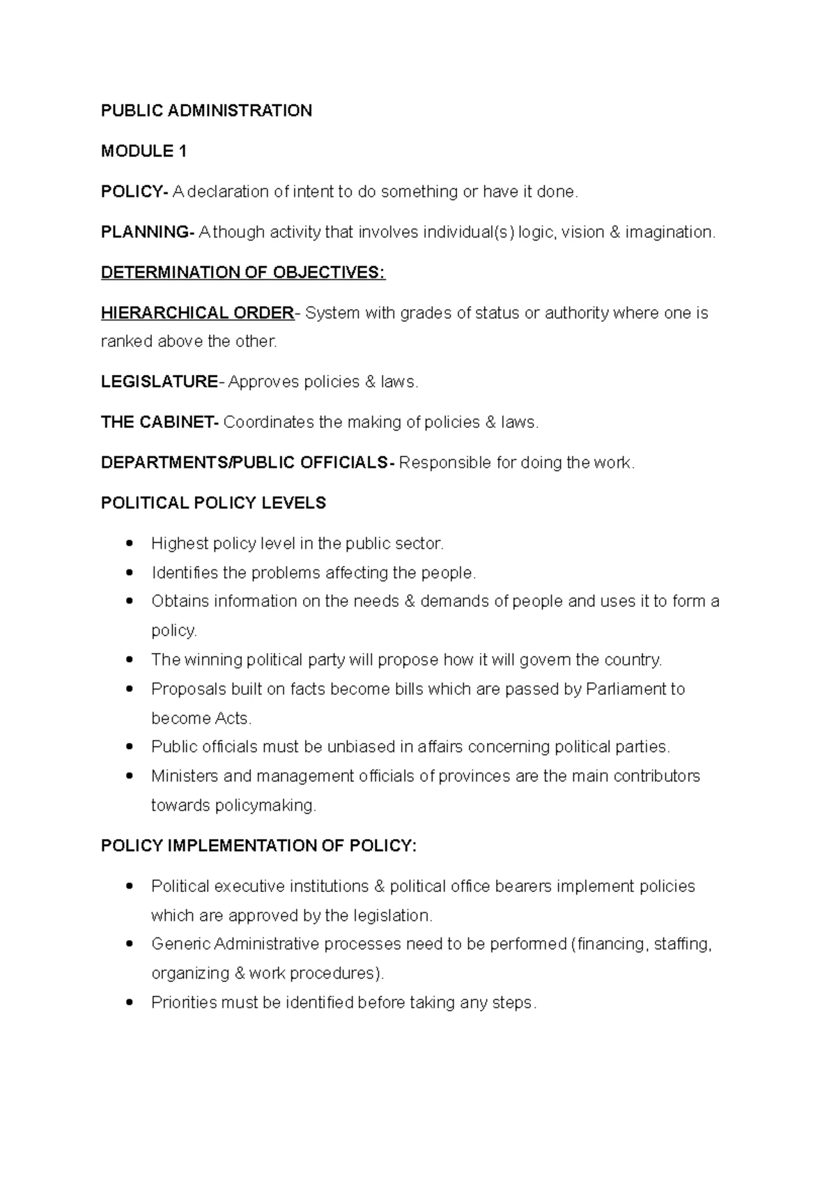 MA N5 - Summary of Municipal Administration Development - Studocu
