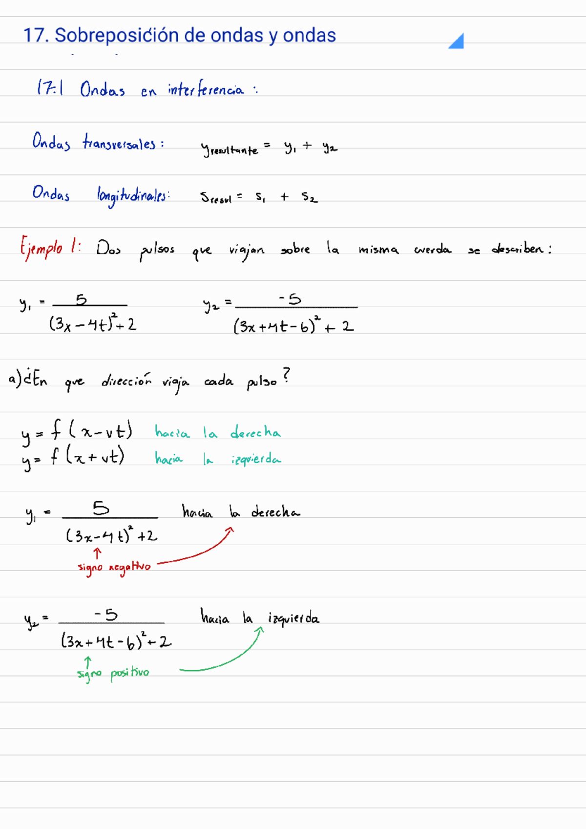 Fisica II - Clase 1: Sobreposición de Ondas y Interferencia - Studocu