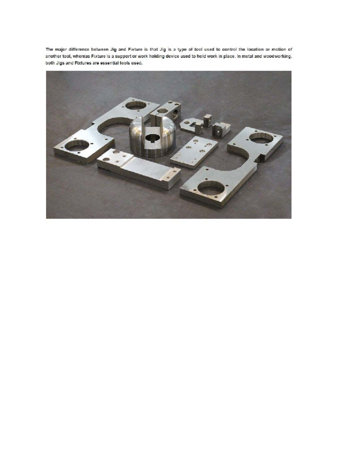 Jigs & Fixtures Overview: Key Differences and Advantages - Studocu