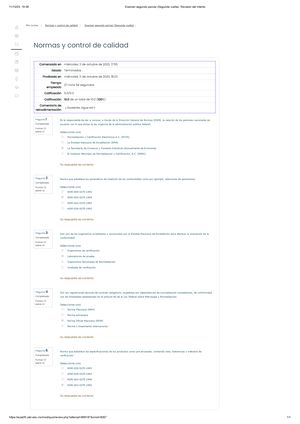 NCC Examen primer parcial (Segunda vuelta) Revisión del intento - - Studocu