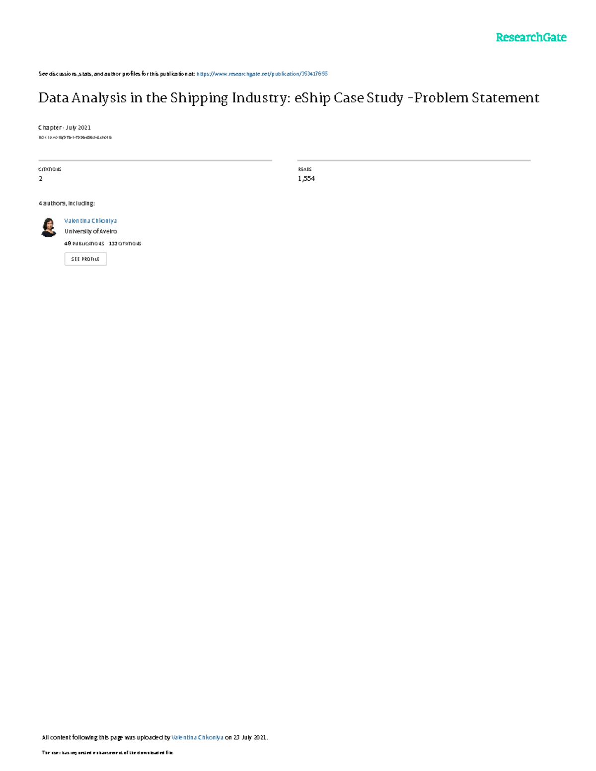 Data Analysis in the Shipping Industry: eShip Case Study Overview - Studocu