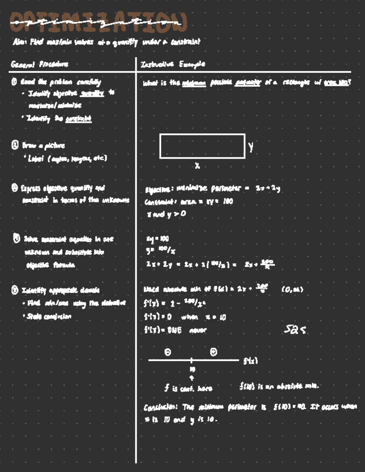 10 31 Optimization - Lecture Notes - optimization Aim : Find max/min ...