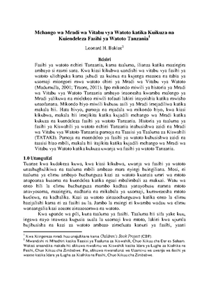 Michakato - Summary Fonetiki na fonolojia ya kiswahili - Kioo cha Lugha ...