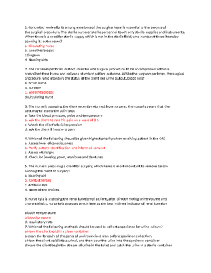 100 Neuro Nclex questions - 100 Neuro NCLEX questions An 18-year-old ...