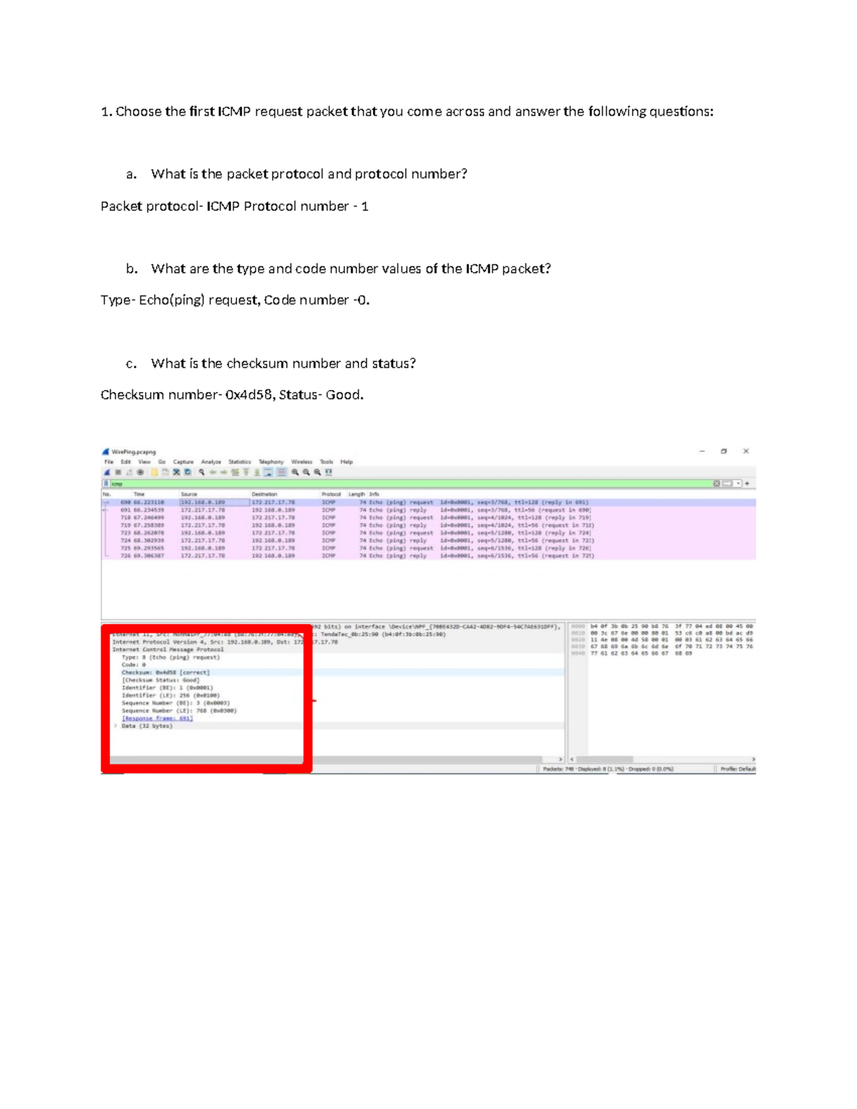 Unit 5 Written Assignment: Analyzing ICMP Packets and Capture Files - Studocu