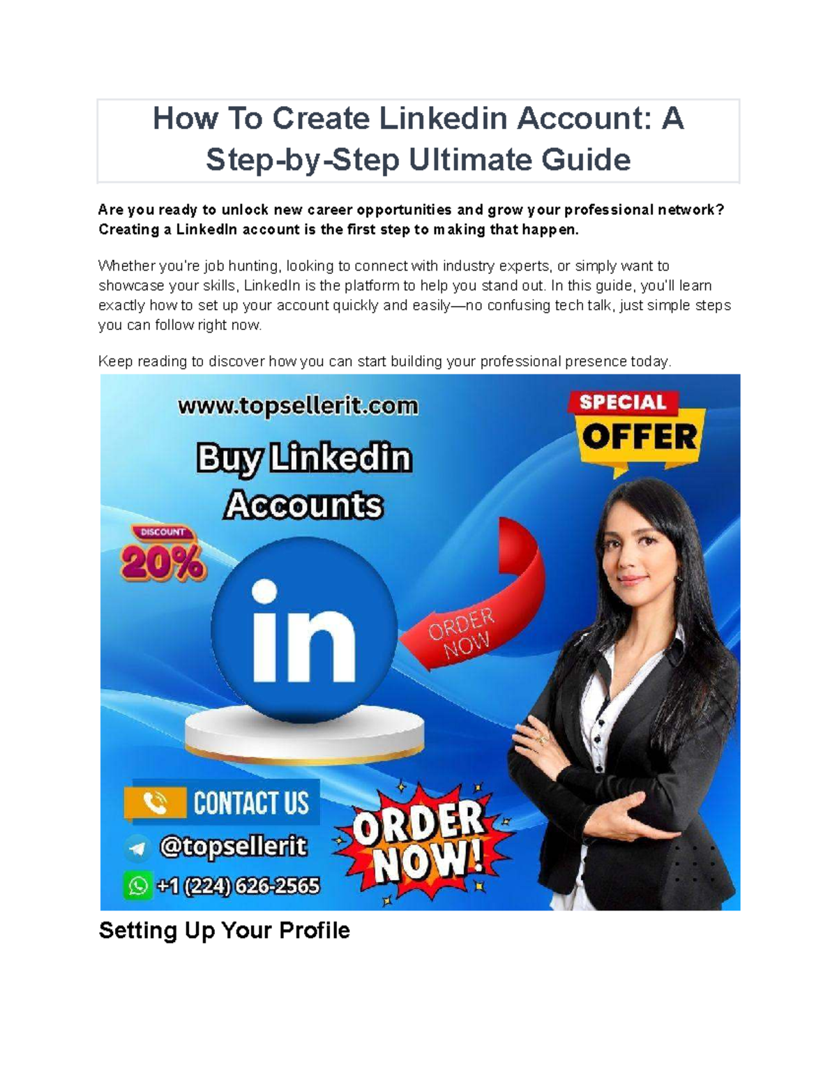 How to Create a LinkedIn Account: Step-by-Step Guide - Studocu