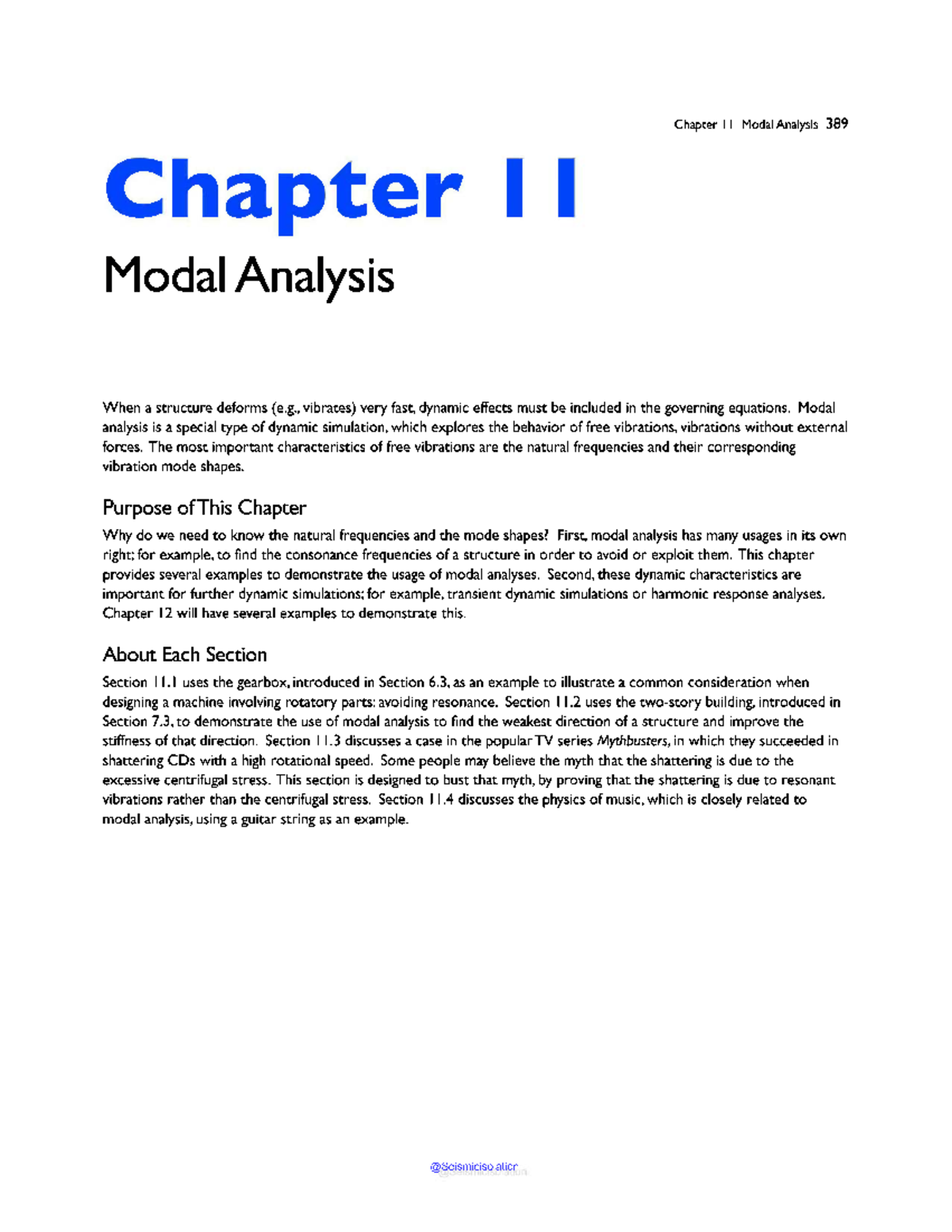 Chapter 11 - Modal Analysis: Understanding Free Vibrations and Natural ...