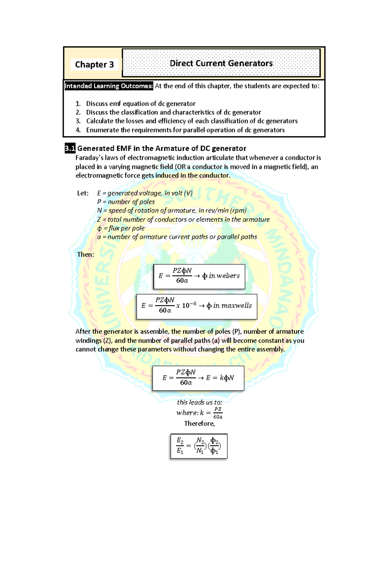 Lesson 3: Understanding DC Generators - ELECTROMAGNETIC Principles - Studocu