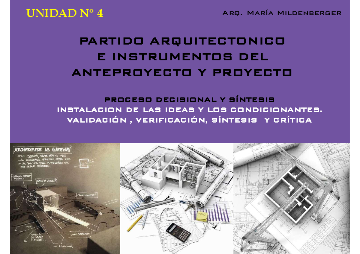 Clase de Partido Arquitectónico: Anteproyecto y Proyecto - Studocu