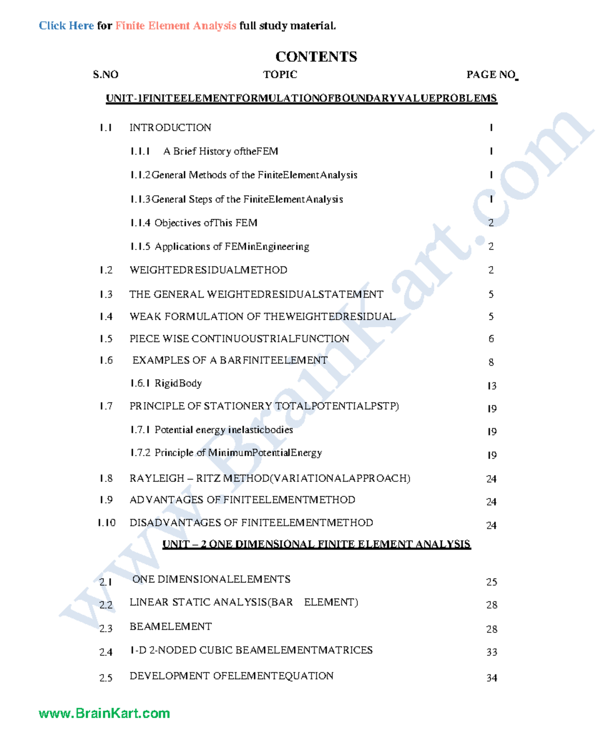074 - ME8692, ME6603 Finite Element Analysis Comprehensive Study Notes ...