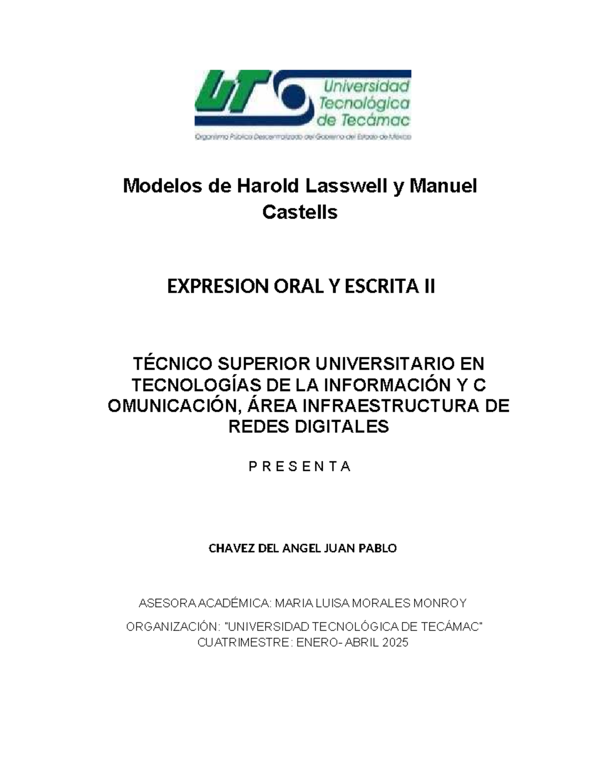 Cuadro Comparativo: Modelos de Harold Lasswell y Manuel Castells ...