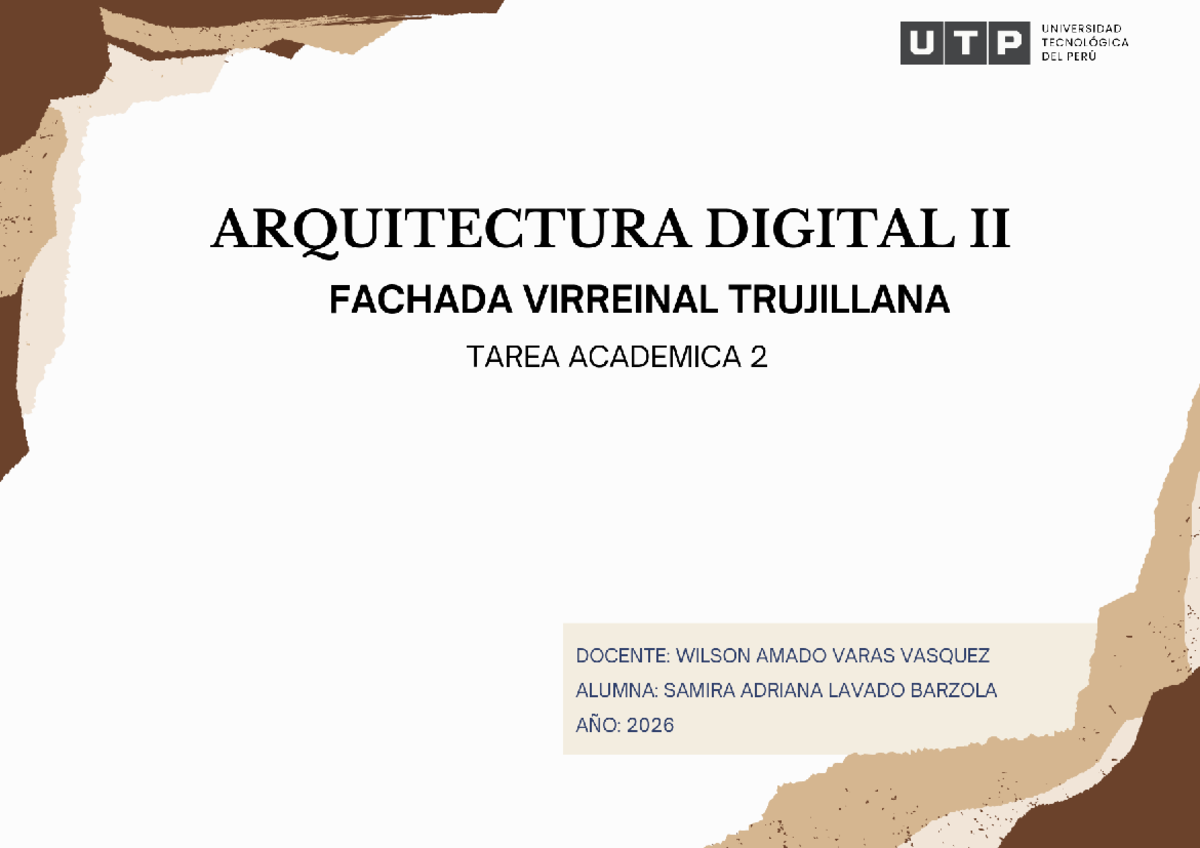 Tarea Academica 2 - Samira Lavado - Diseño Digital II - ARQUITECTURA ...