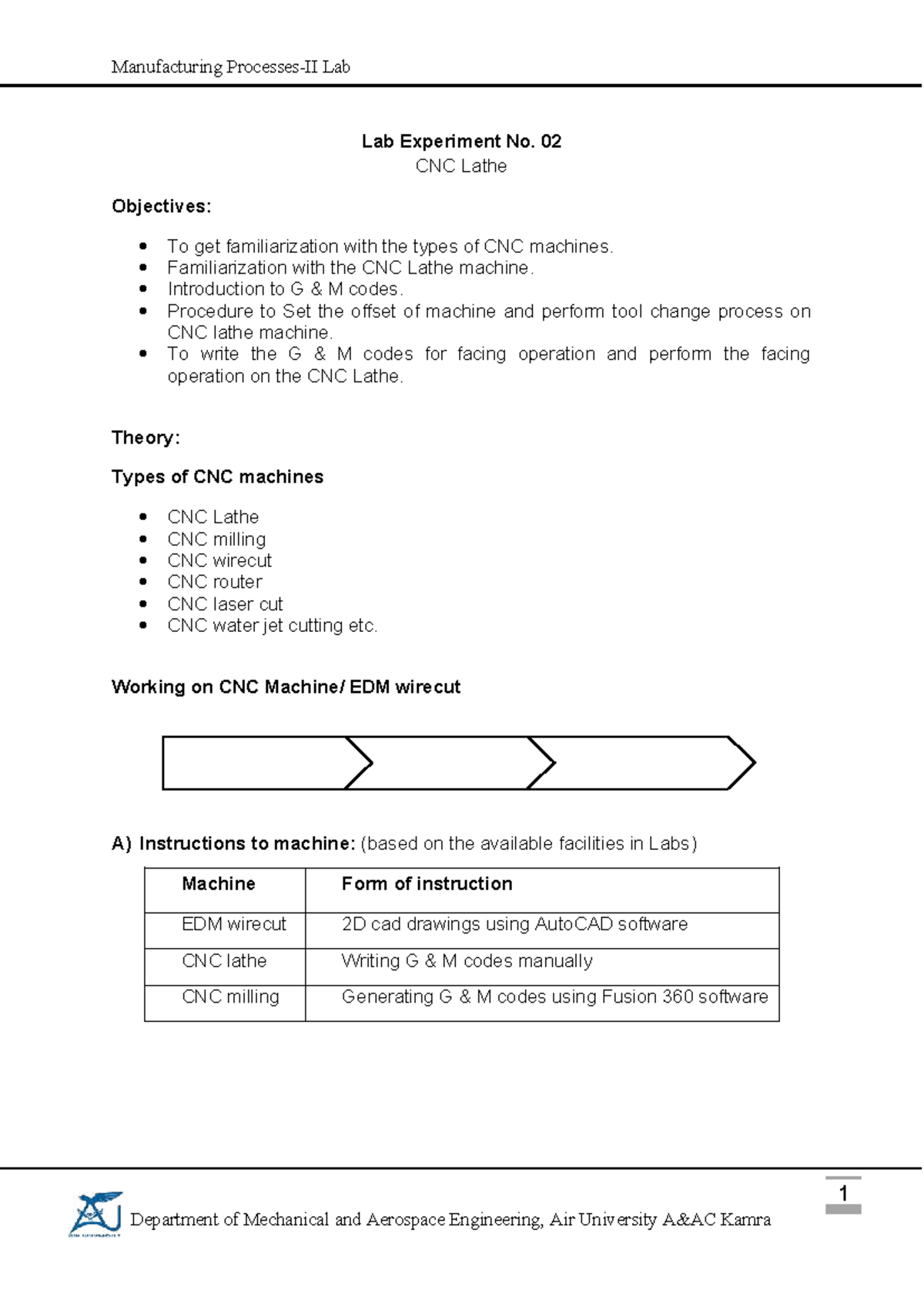 Lab Report #02: CNC Lathe Operations & Procedures (MP2 Lab Fall 2025) - Studocu