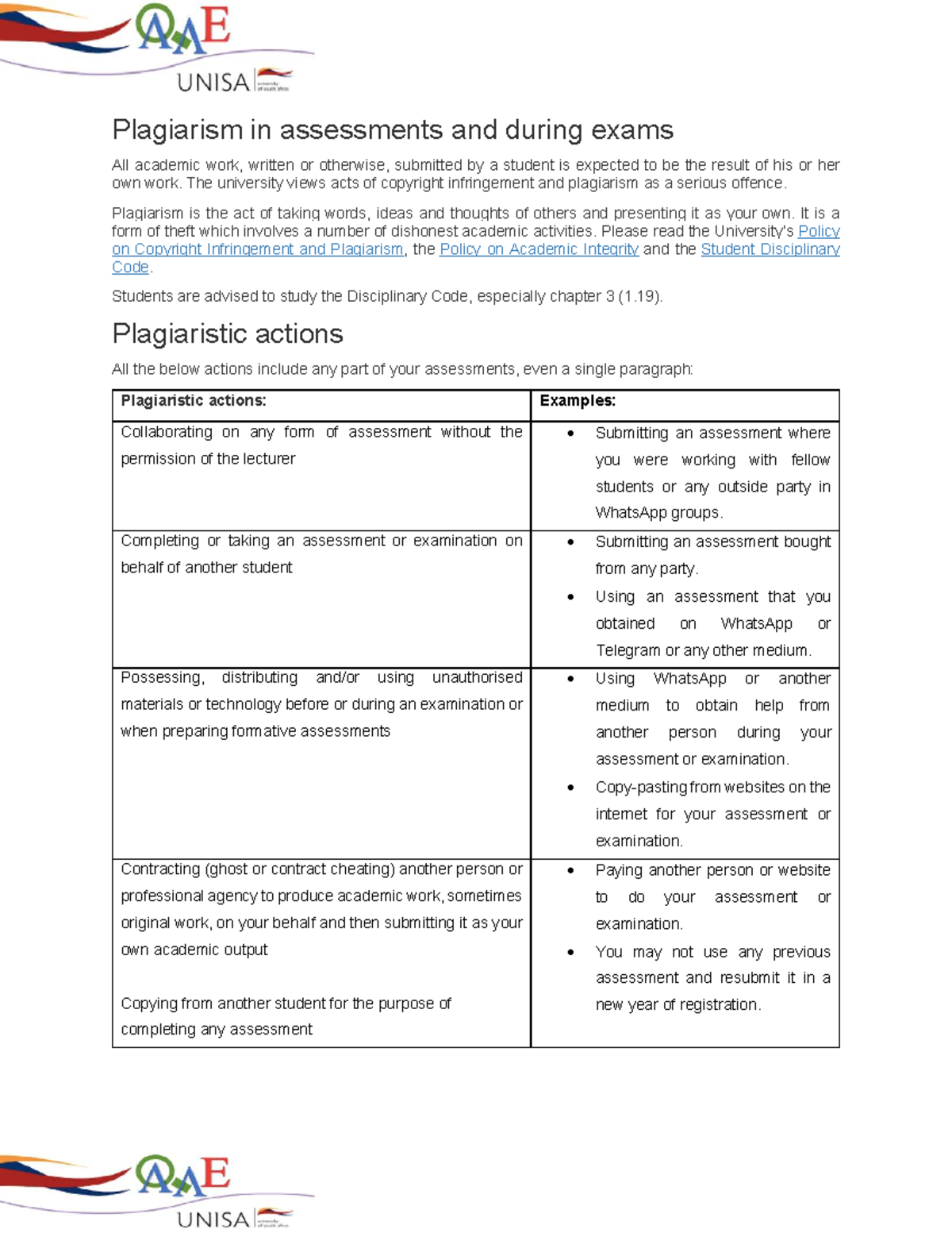 Academic Integrity: Understanding Plagiarism in Assessments - Studocu