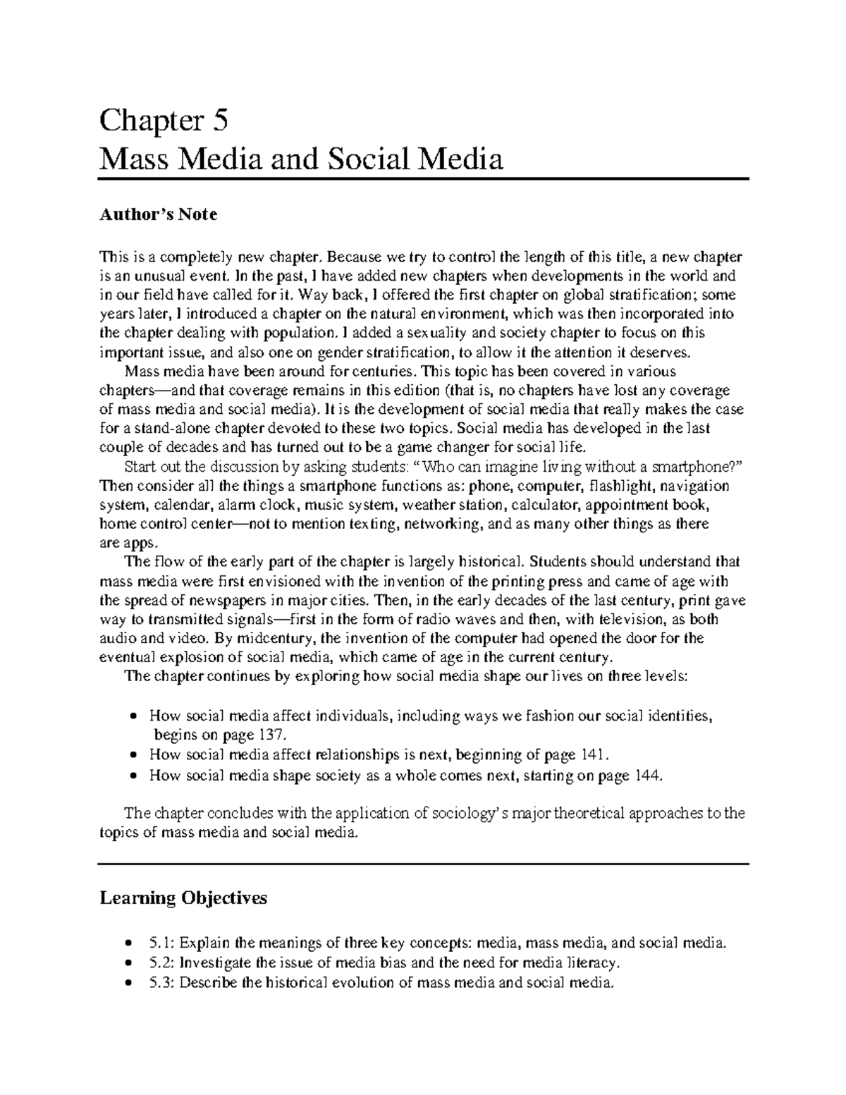 Chapter 5: Exploring Mass Media and Social Media Dynamics - Studocu