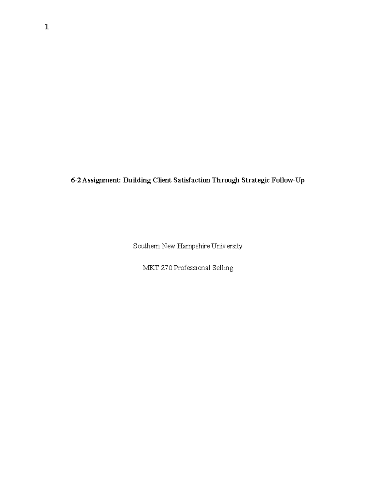 MKT 270 6-2 Assignment: Strategic Client Onboarding Project Plan - Studocu