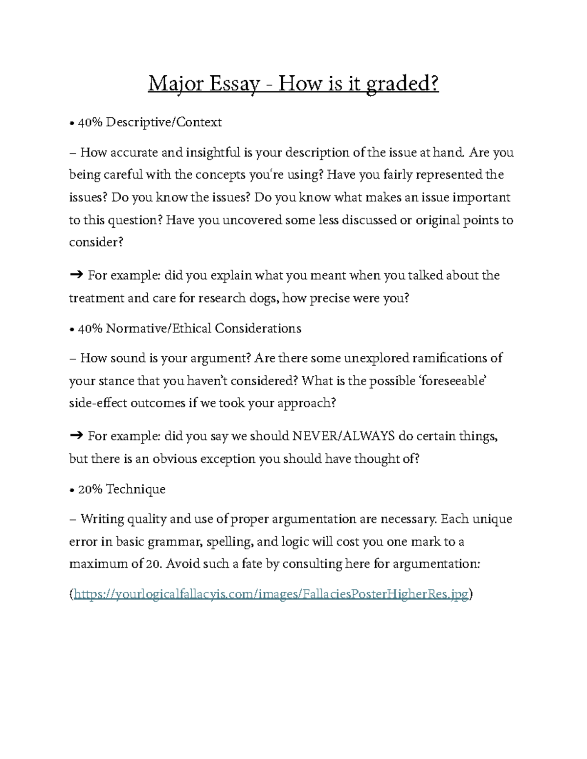 Essay Rubric 2026: Grading Criteria & Considerations - Studocu