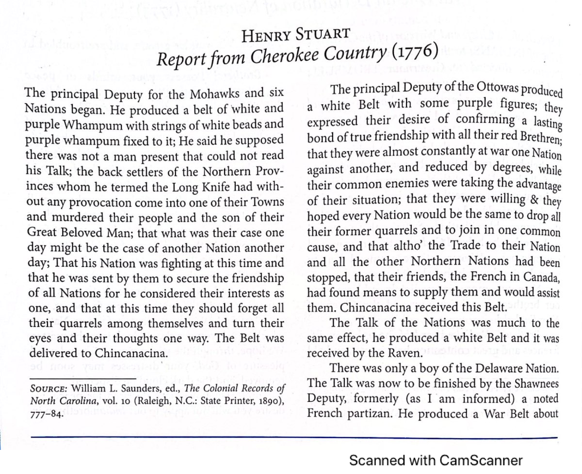 Stuart Report on Cherokee Affairs (1776): Diplomacy and Alliances - Studocu