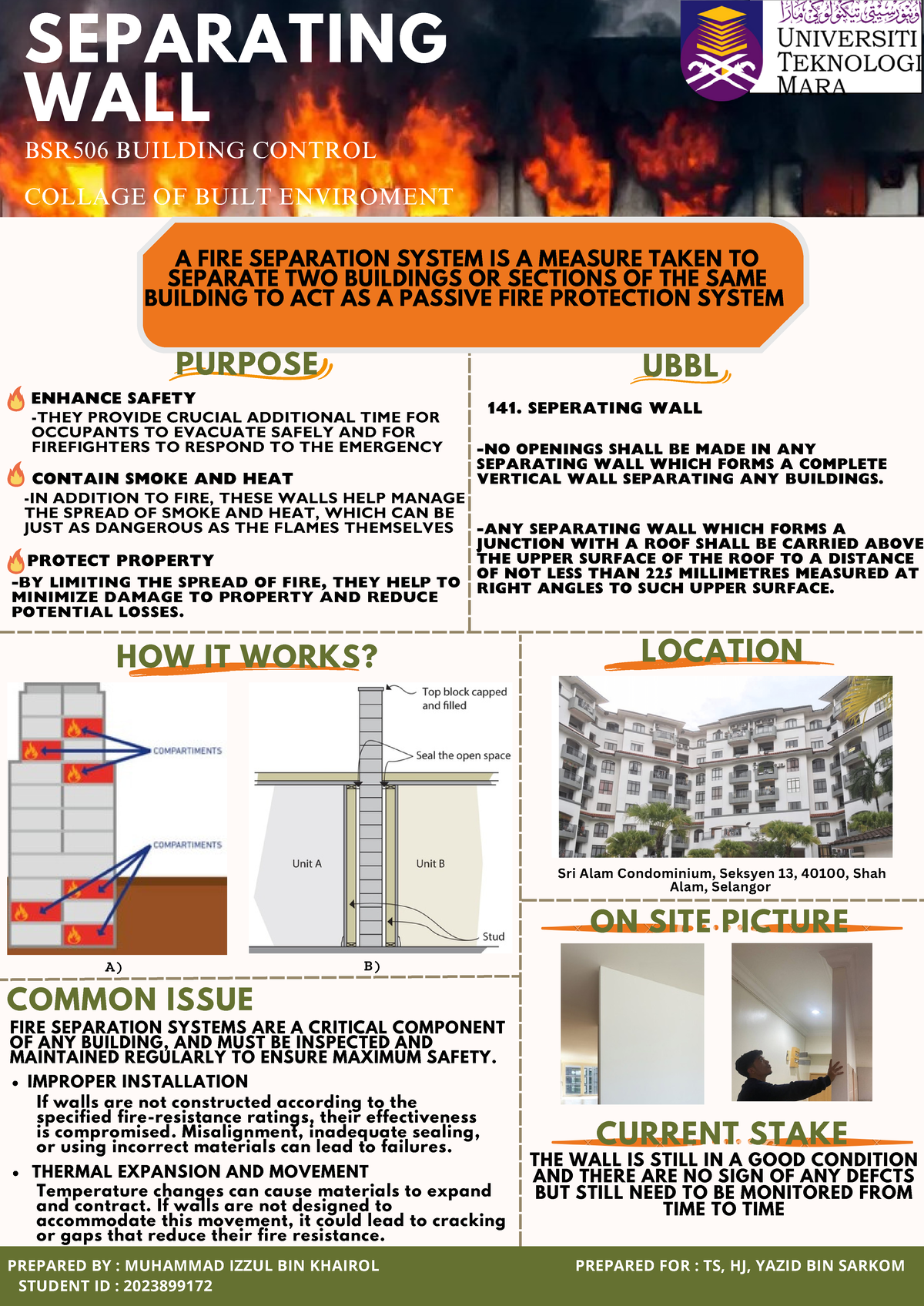 BSR506 Separating Wall: Fire Safety and Building Control Insights - Studocu