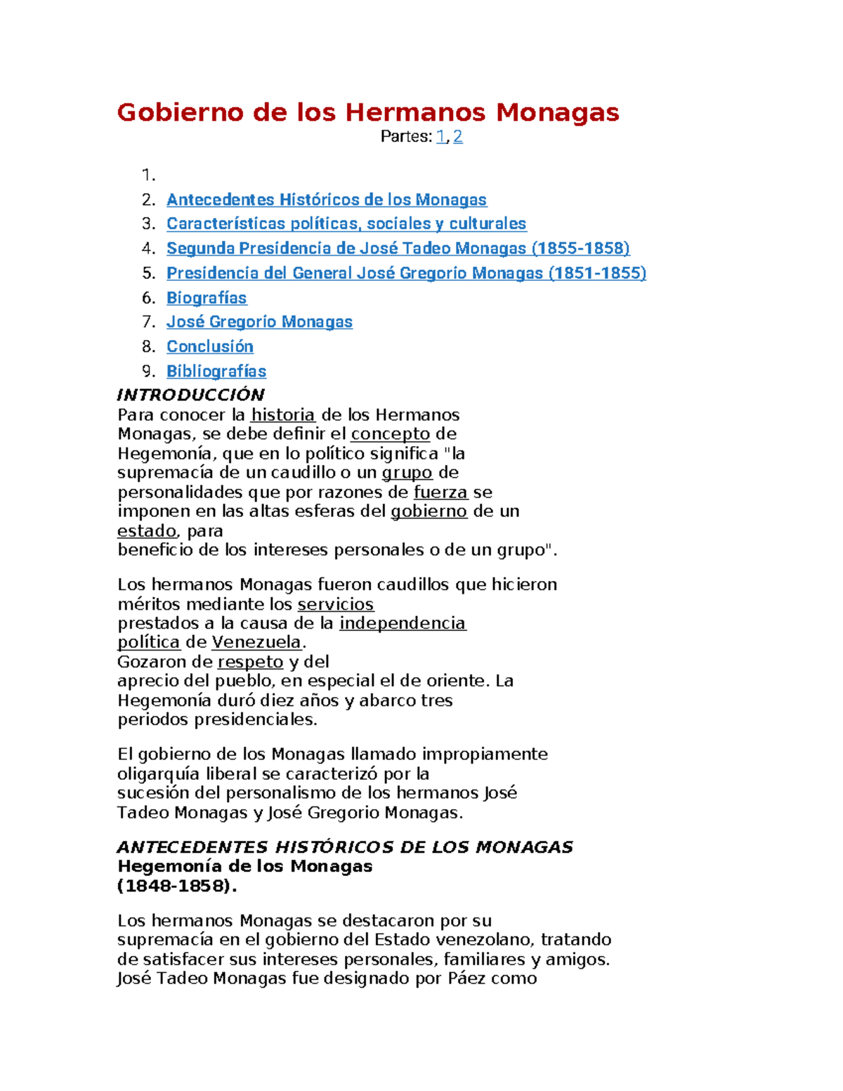 Historia del Gobierno de los Hermanos Monagas: Hegemonía (1848-1858 ...