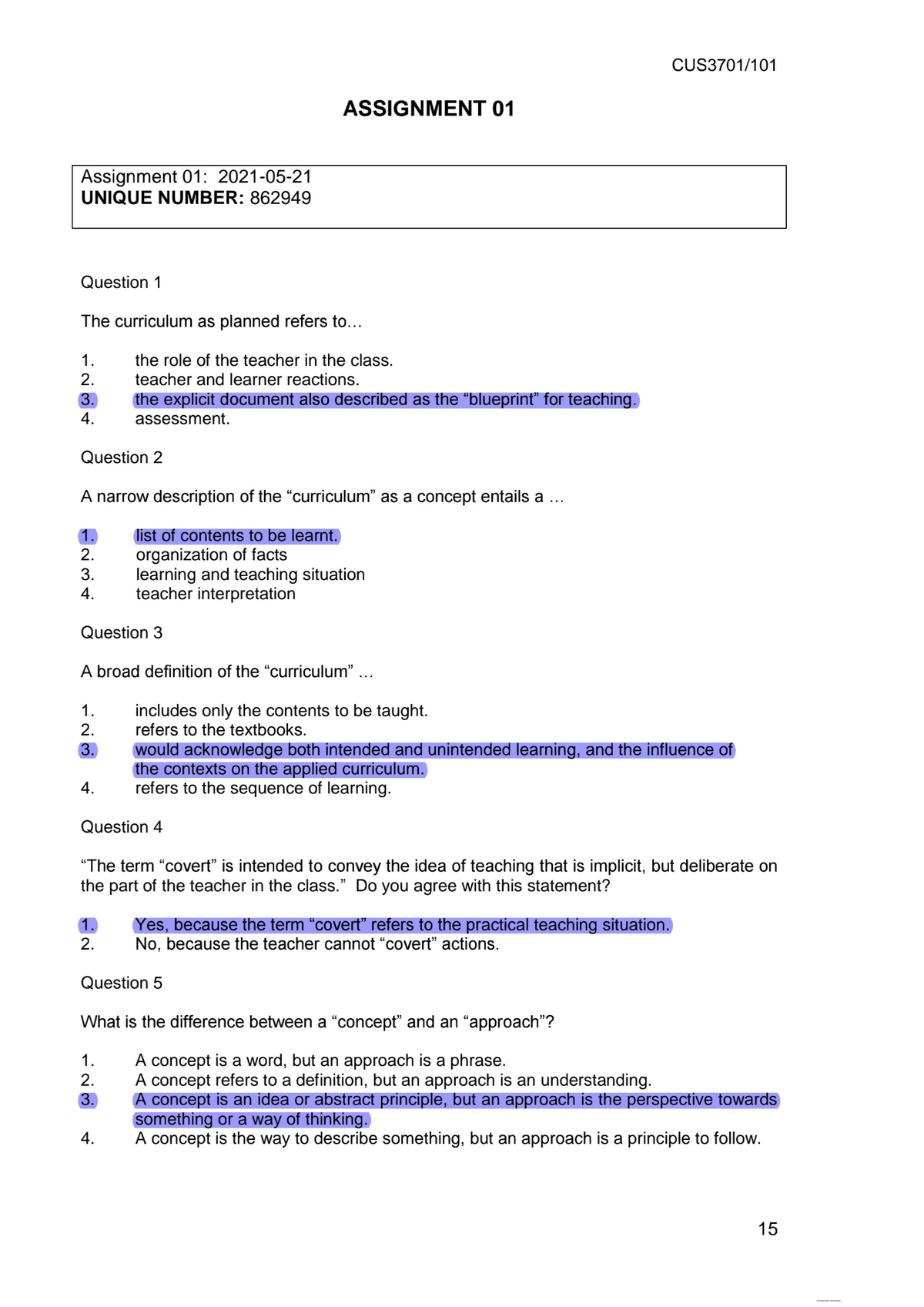 CUS Multiple Choice Questions - 90102 - Studocu