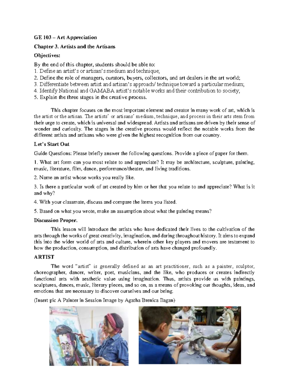 ART- Appreciation prelim and midterm exam - Realism Is another style of ...