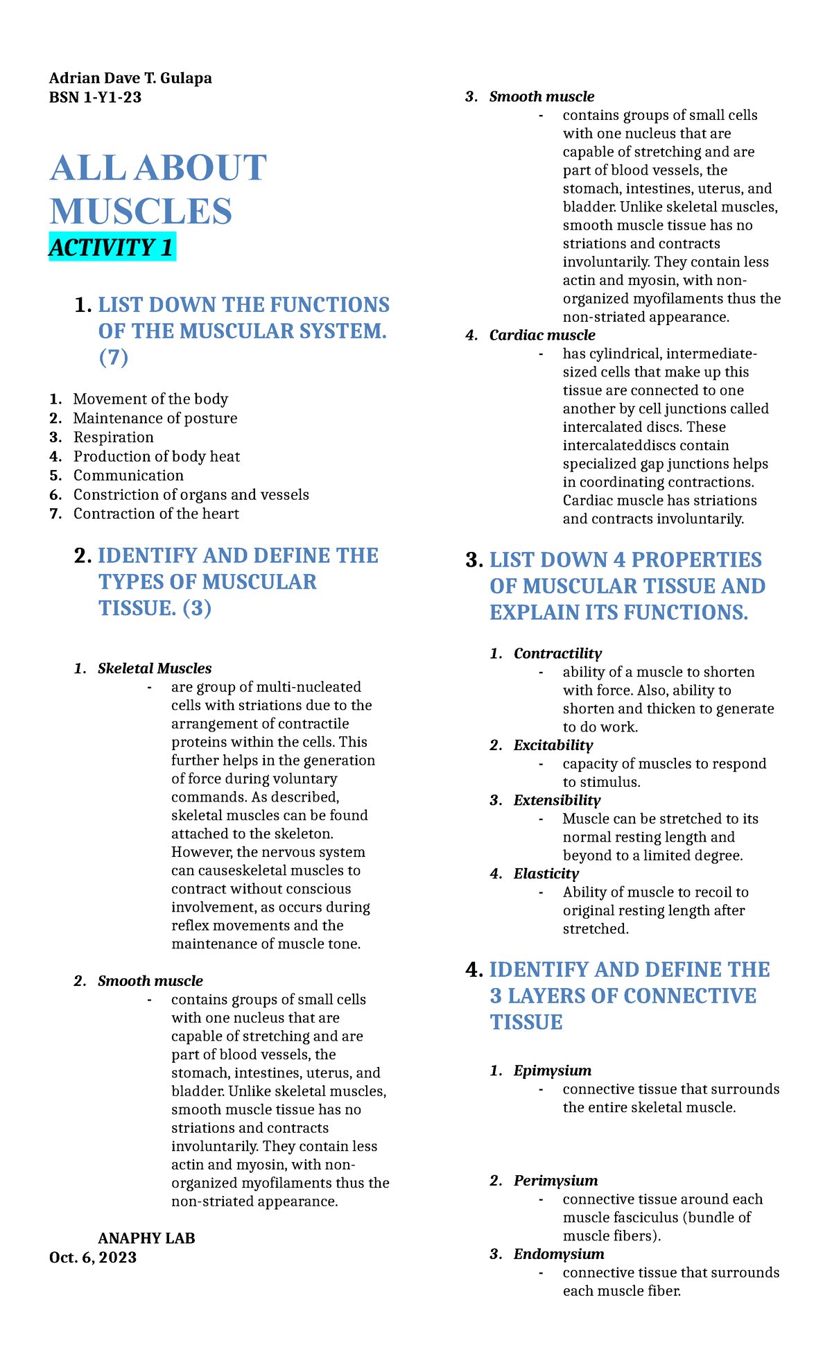 Activity 1 Anaphy LAB - assignment - Adrian Dave T. Gulapa BSN 1-Y1 ...