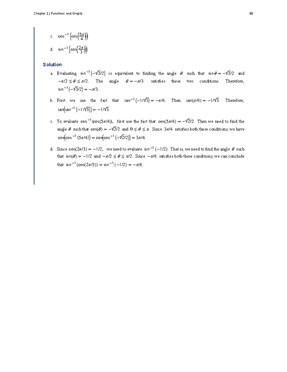 Calculus 101: Chapter 1 Functions and Graphs Solutions - Studocu