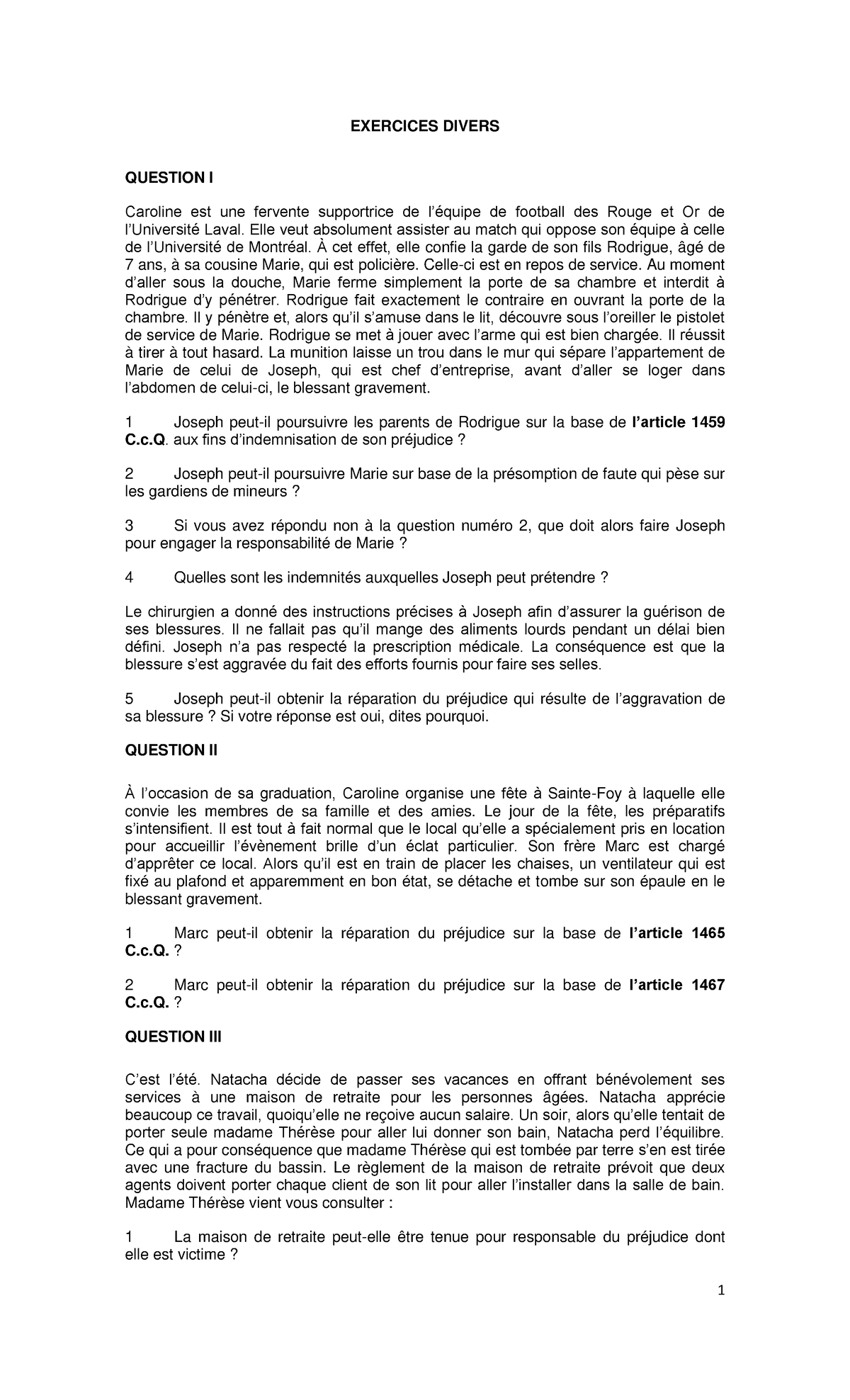 Obligation 2: Exercices Divers Cours 1 - Tabi-Tabi Analysis - Studocu