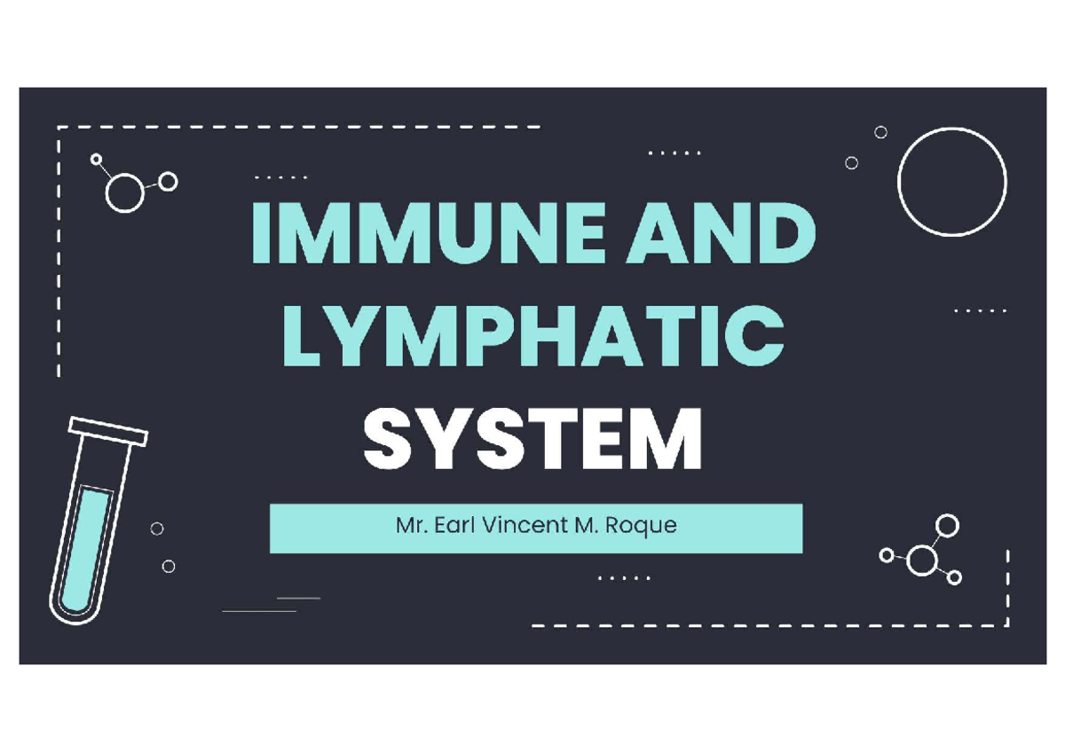 IMMUNE AND LYMPHATIC SYSTEM I: Overview and Key Concepts - Studocu