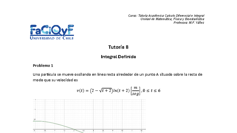 Tutoría 8: Ejercicios de Cálculo Diferencial e Integral - Studocu